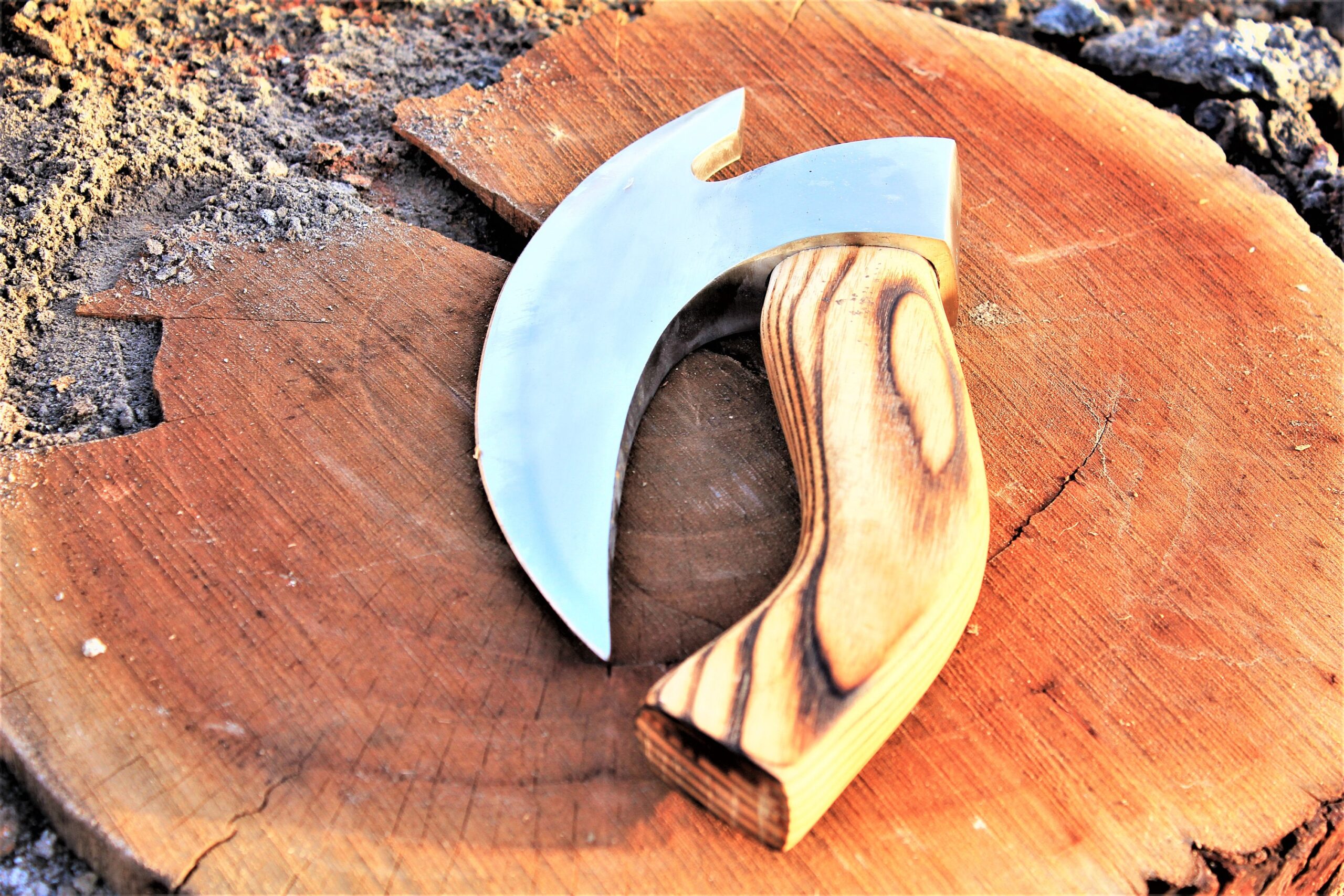 10 inches D2 steel blade cutter axe with wood handle | SharpMetals