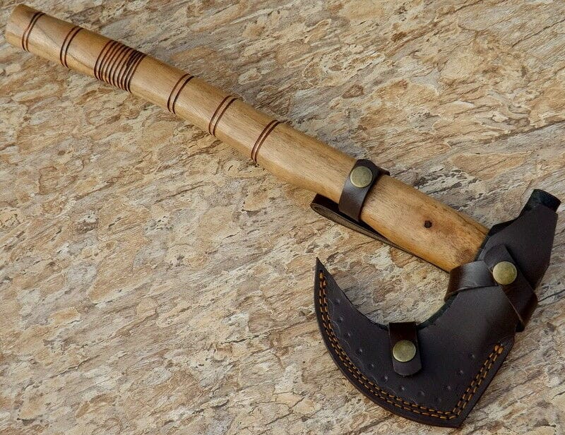 Custom Handmade 1095 Steel Forged Bearded Forest Axe, Wooden Handle