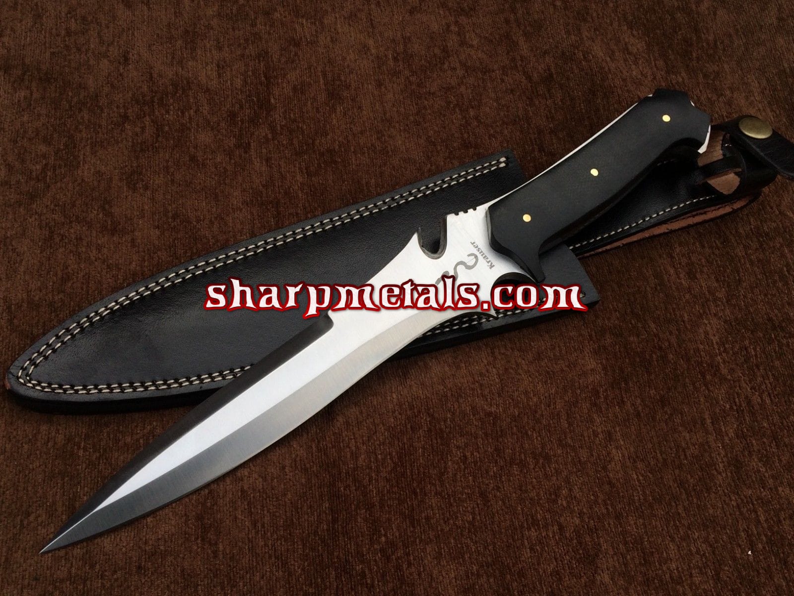 Handmade Leaf Spring Steel Knife Bowie Knife Tactical Knife 2