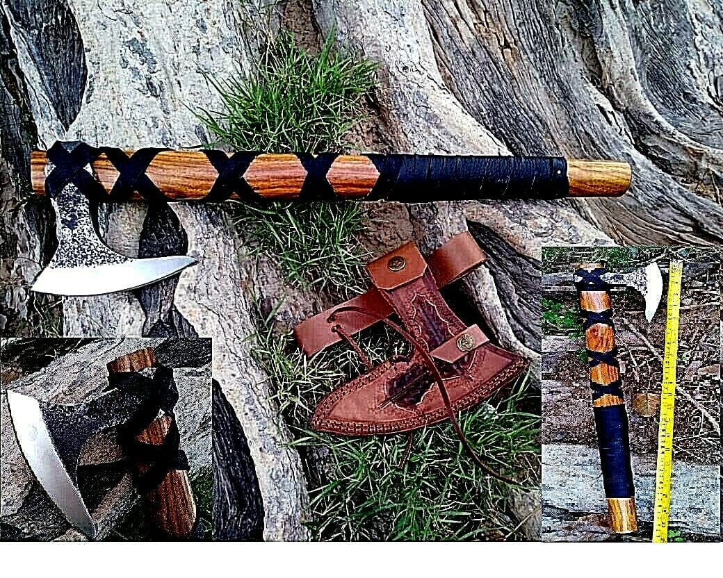 Vintage Viking hunting/wood cutting Engraving Axe Ancient Medieval ...