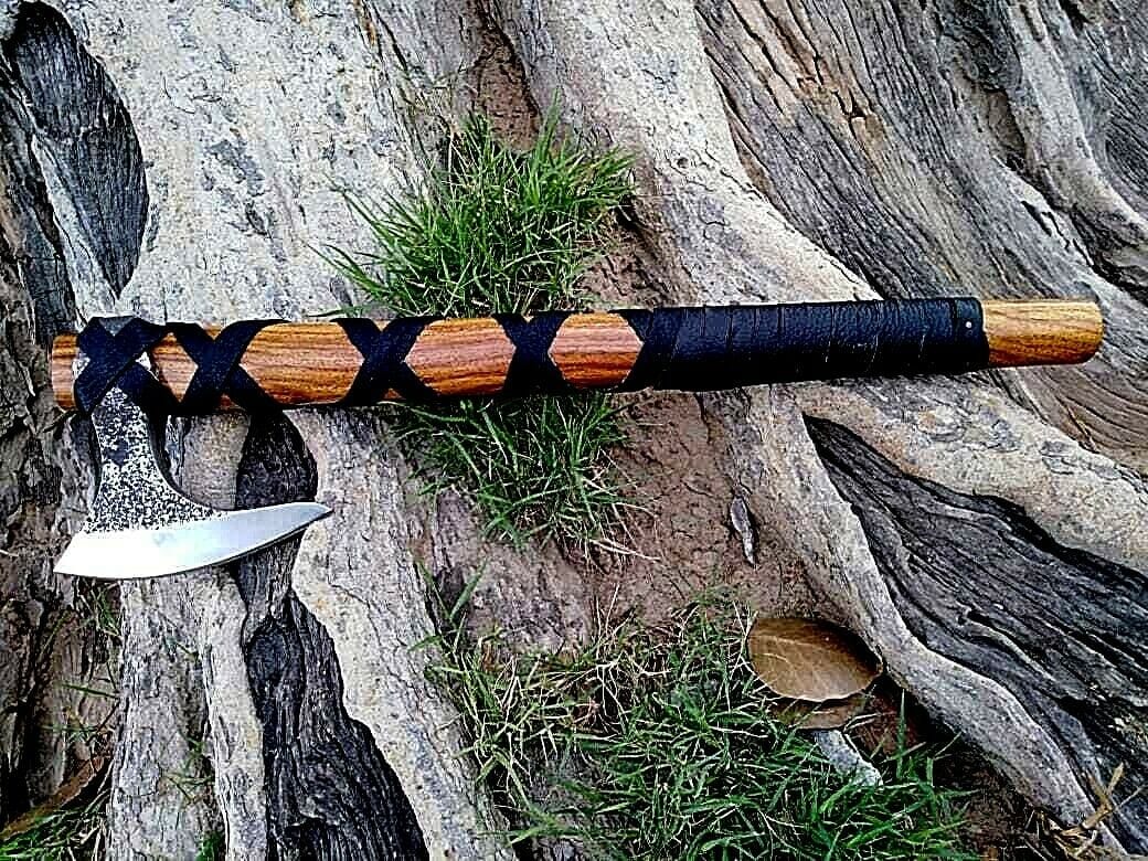 Vintage Viking hunting/wood cutting Engraving Axe Ancient Medieval ...