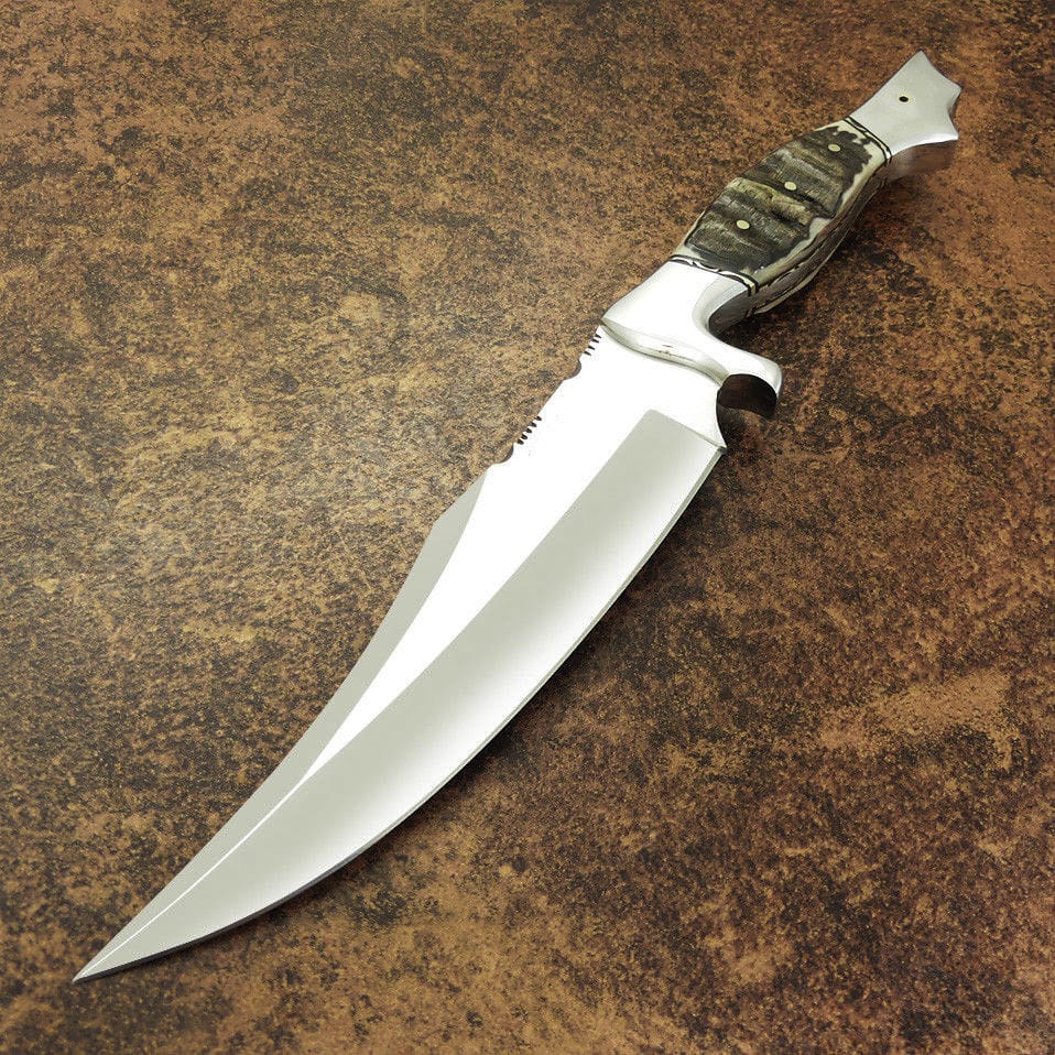 16 Inches Handmade D2 Steel Tactical/Medieval Dagger with Stag Horn Handle