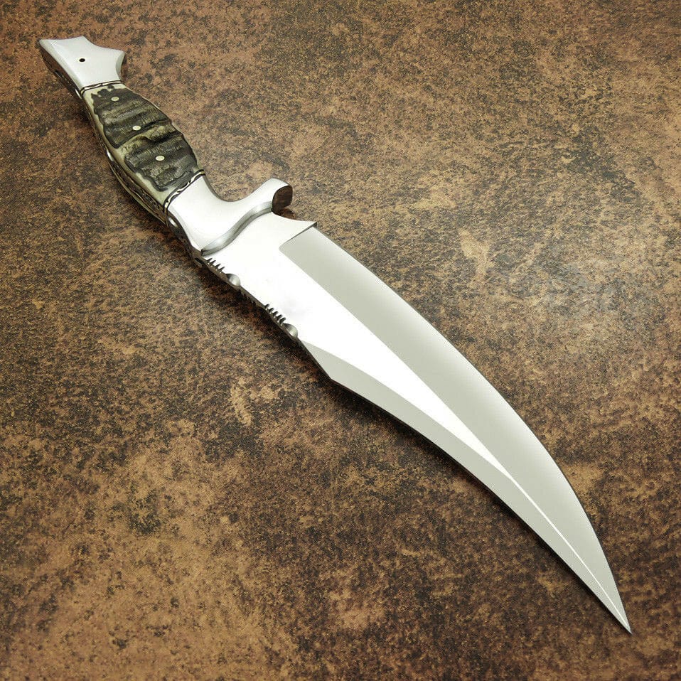 16 Inches Handmade D2 Steel Tactical/Medieval Dagger with Stag Horn Handle