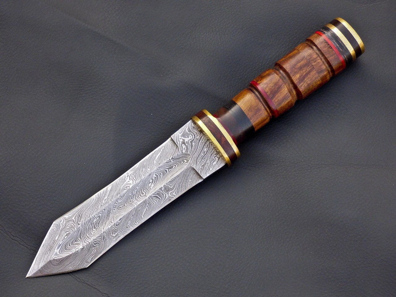 8 Inches Handmade Double Edge Boot Throwing Dagger with Hard Wood ...