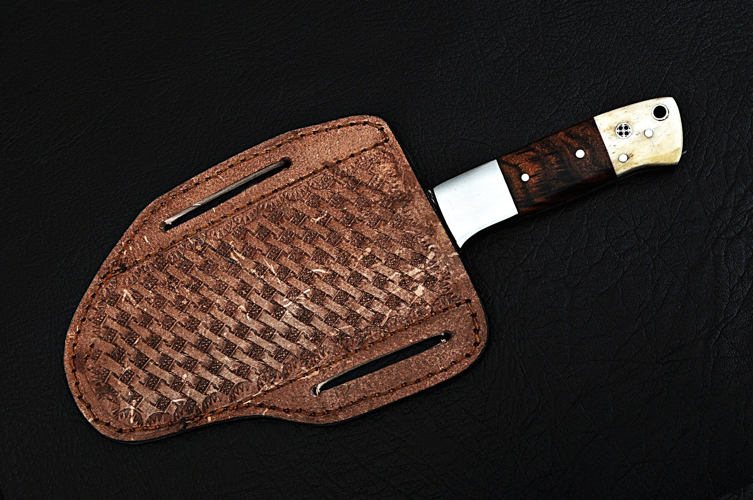 CUSTOM HANDMADE DAMASCUS Hunting knife 10 inch, Bowie Knife, Walnut ...