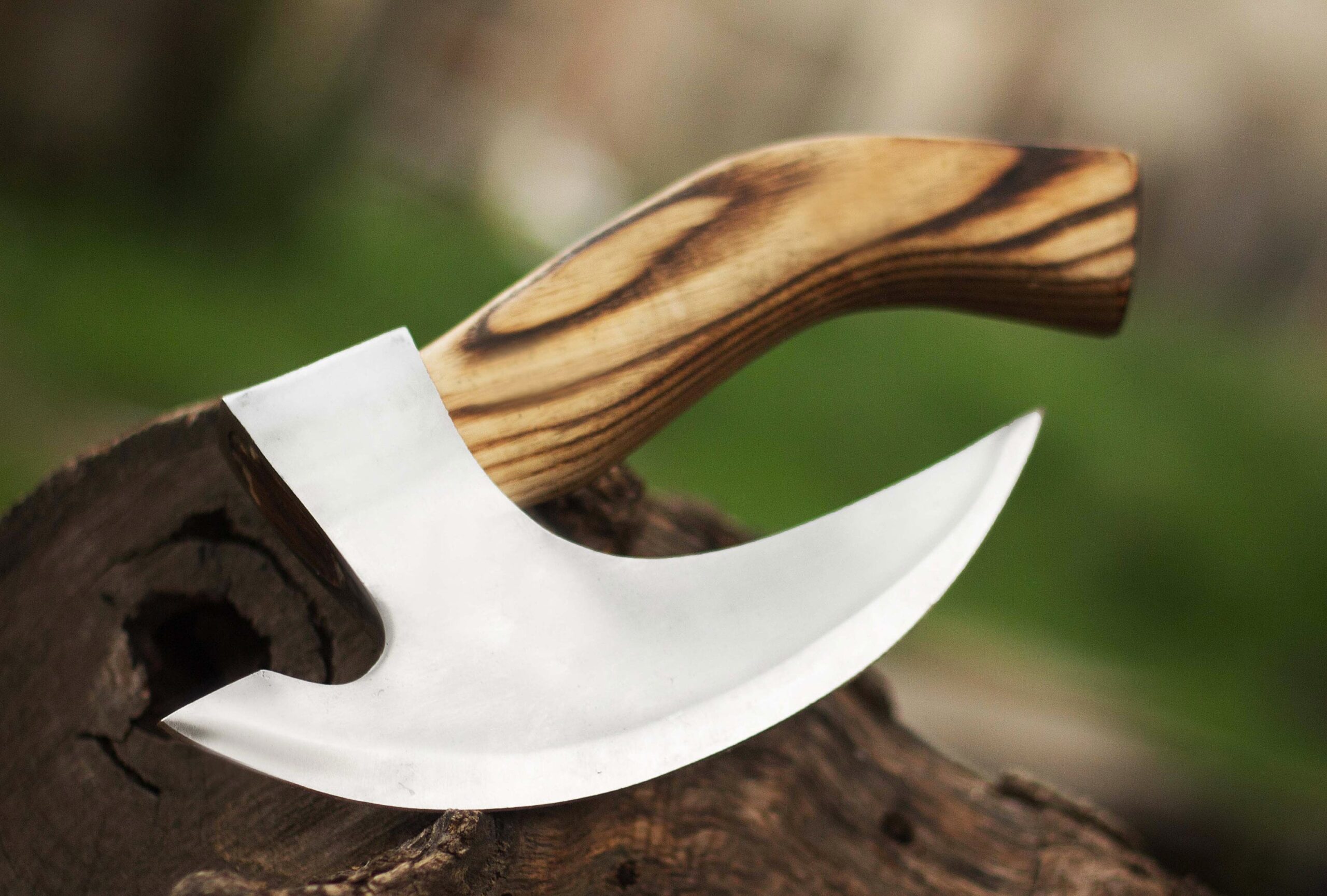 10 inches D2 steel blade cutter axe with wood handle