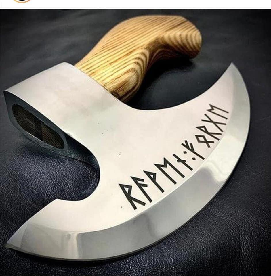 Handmade Small Axe Polish high carbon steel and OAK wood handle