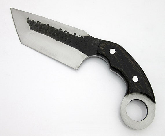 Custom Handmade Hi Carbon Steel Karambit Knife – Beautiful Black Jute ...