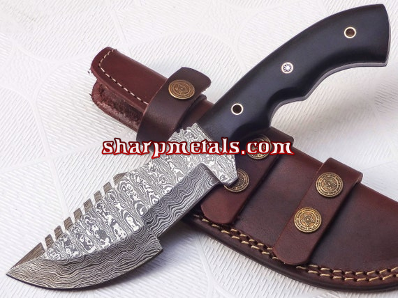 10 inches Custom Handmade Tracker Knife - Micarta Handle including ...