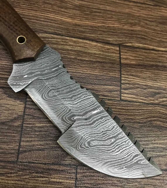 Custom Handmade Damascus Steel 10 Inches Tracker Knife - Perfect Grip ...