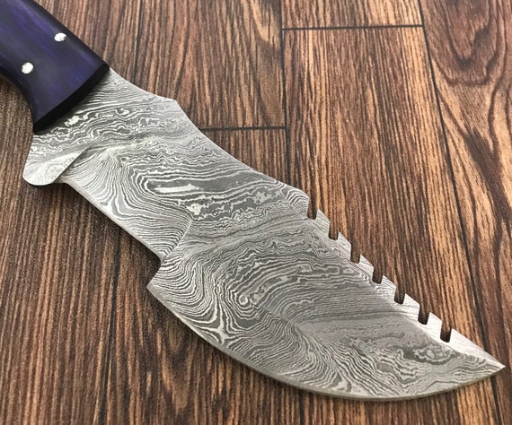 Beautiful Custom Handmade Damascus Steel 10 Inches Tracker Knife - Made ...