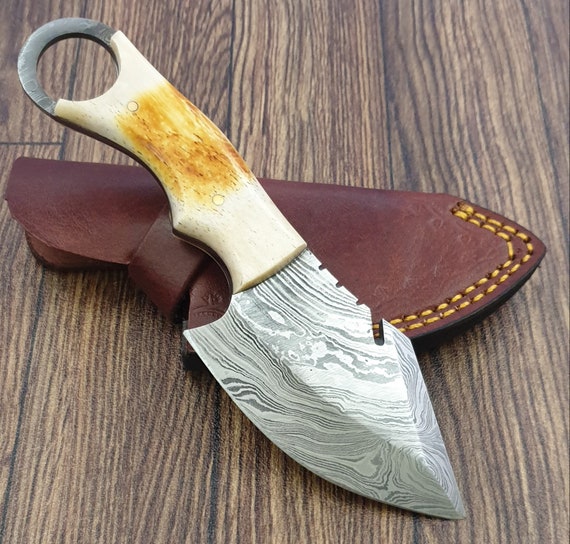 10 inches Custom Handmade Damascus Steel karambit knife -Classic Piece ...